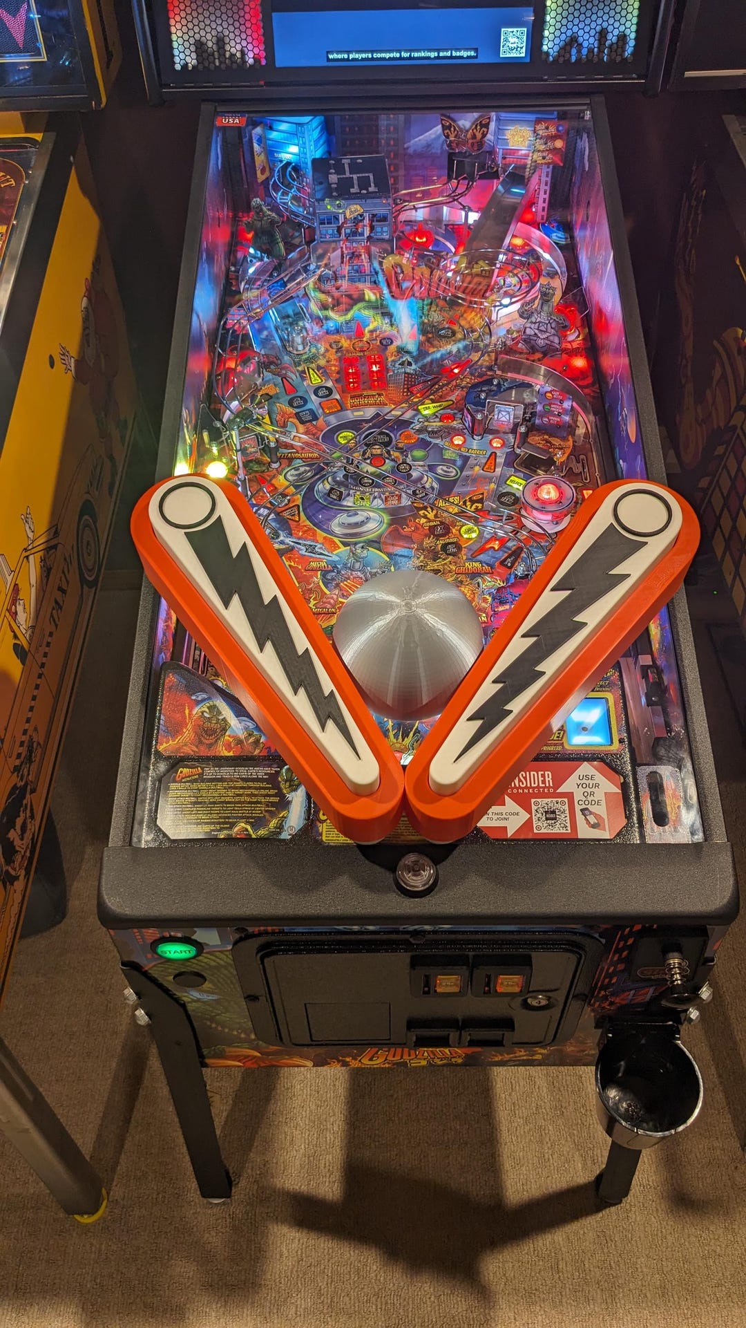 GIANT 15" Wall Mountable Pinball Flippers With Ball - Etsy