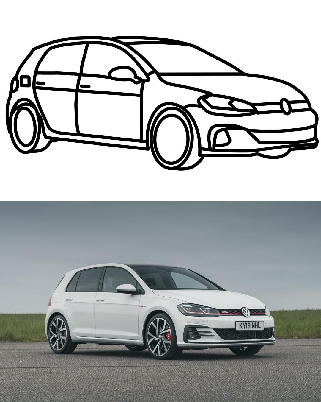 GTI Outline Vinyl Decal - Waterproof Car Decal - Etsy