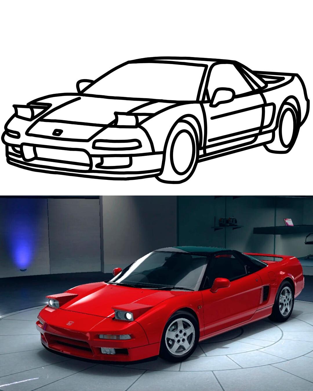 Honda/acura NSX Outline Vinyl Decal - Waterproof Car Decal - Etsy