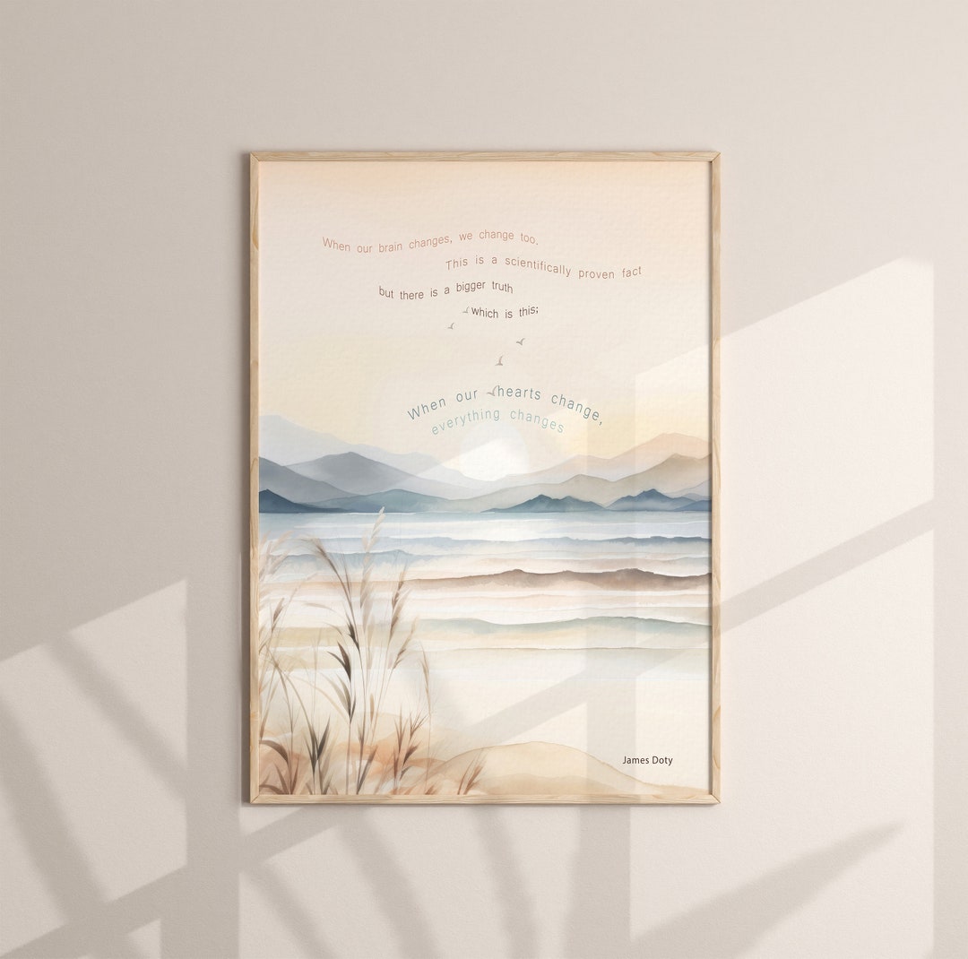 Positive Affirmation İnspirational Psychology Therapy Quote Wall Art ...