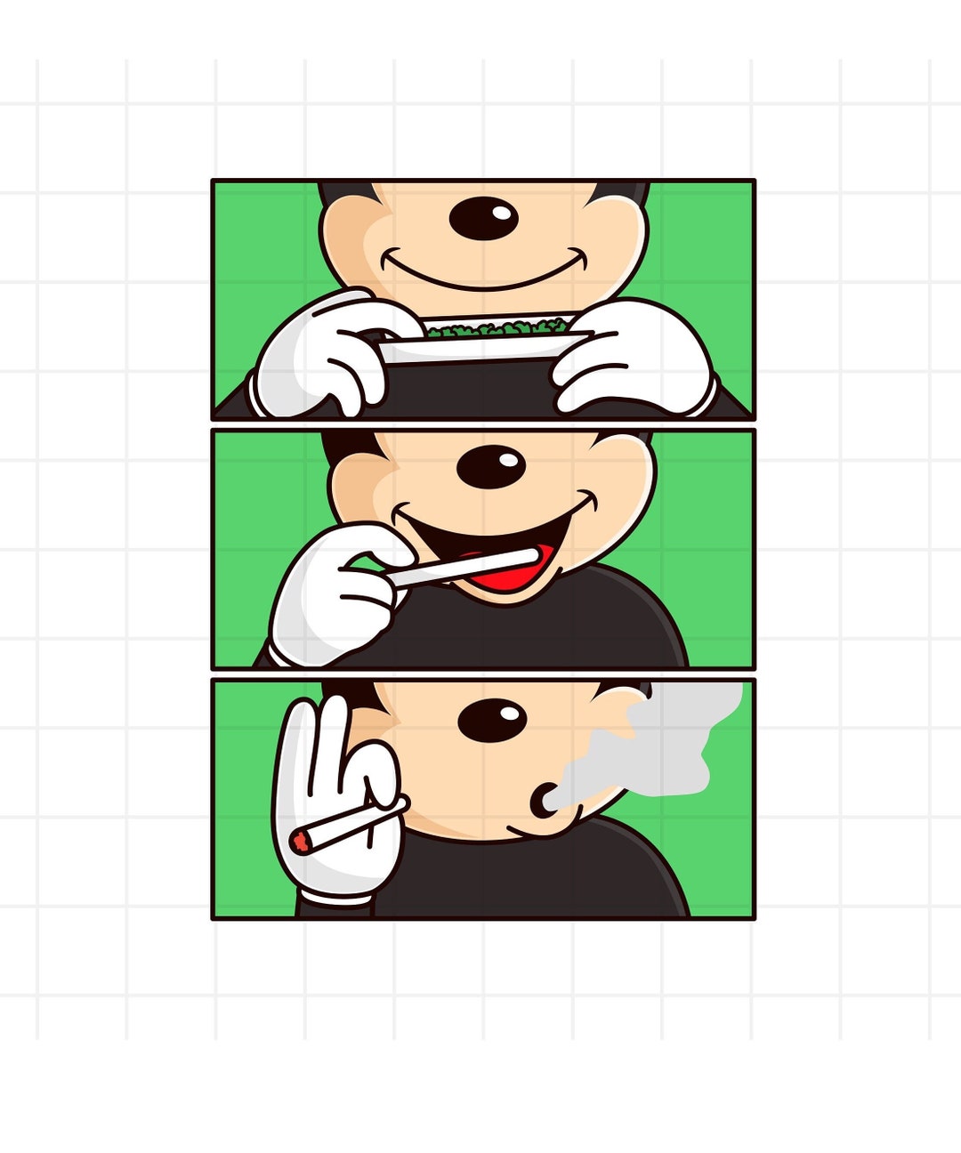 420 Stoner Mickey Mouse 2 Designs Weed PNG - Etsy