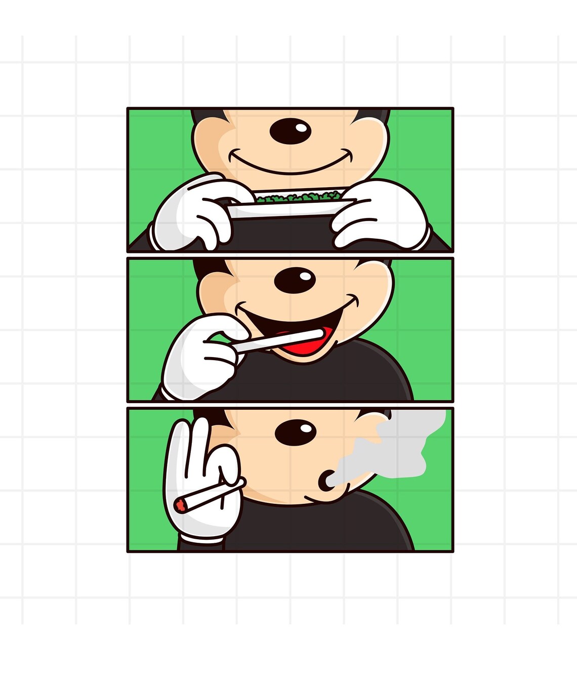 420 Stoner Mickey Mouse 2 Designs Weed PNG - Etsy
