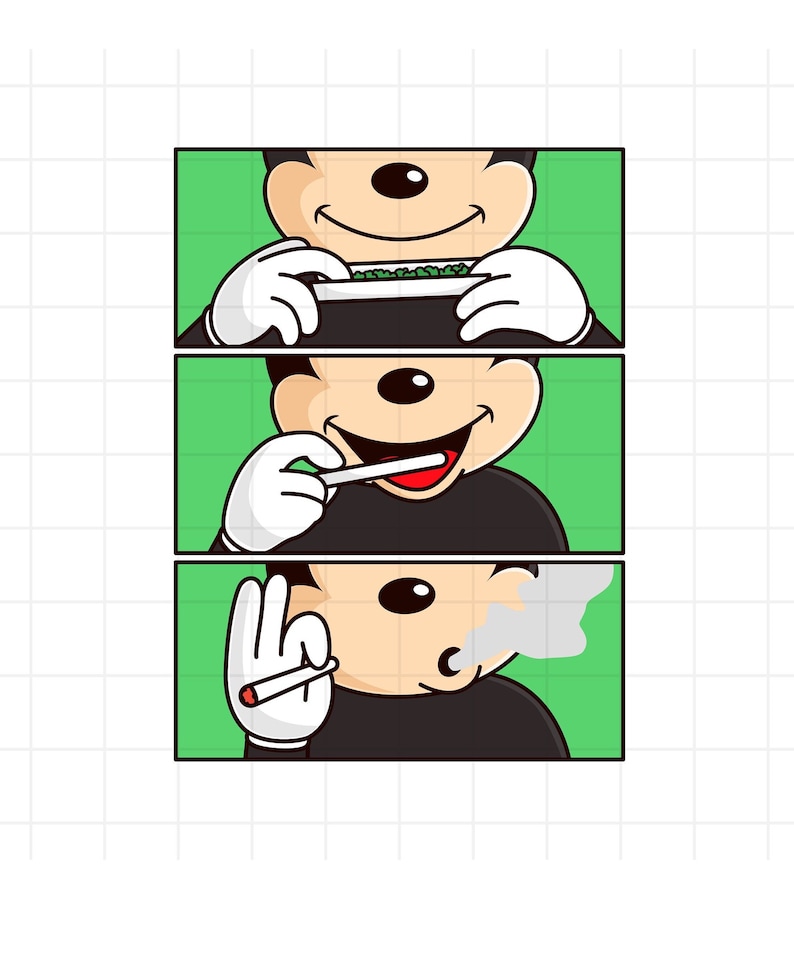 420 Stoner Mickey Mouse 2 Designs Weed PNG - Etsy