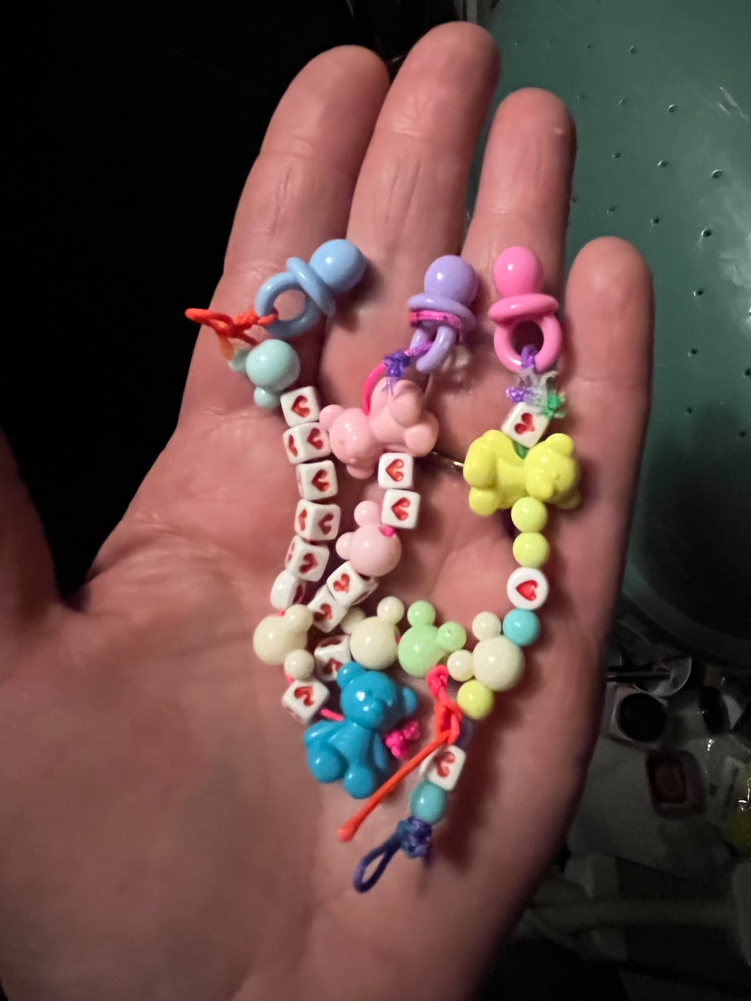 Mini Silicone Doll Pacifiers With Bead Holders Hand Made Item for Dolls ...