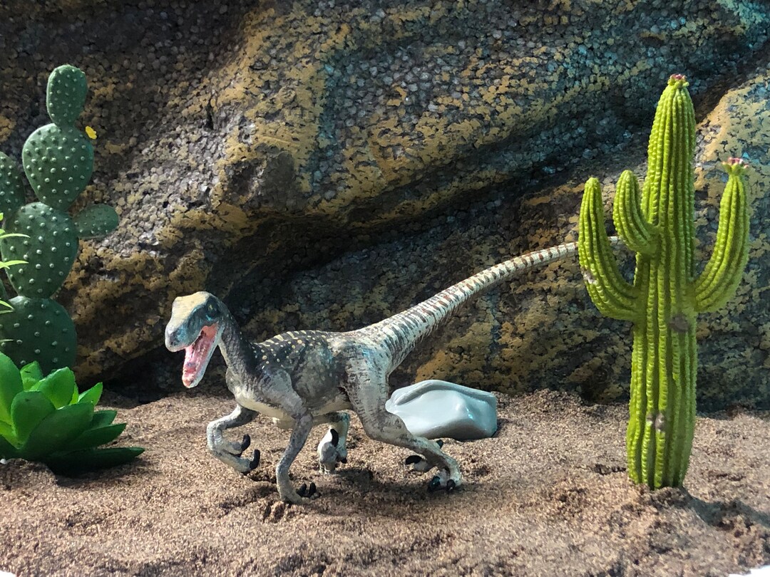 Custom Repainted Sand Velociraptor - Etsy