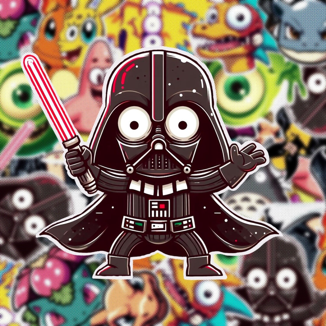Darth Vader Sticker | Water Resistant | Matte Laminate - Etsy