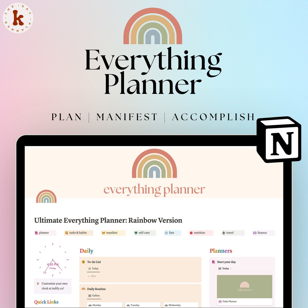 Everything Planner: All-in-one ADHD Life Planner, Adhd/audhd Notion ...