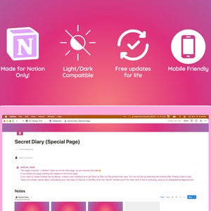 Notevault Pro: Notion Notes Hub, Shopping List, and Secret Diary - Etsy