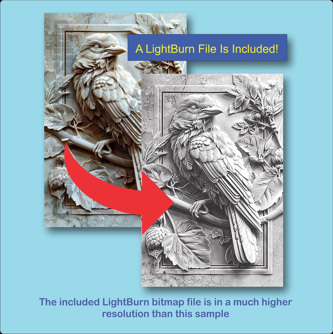 Laser Engrave File 3D Illusion PNG for Engraving Glowforge Laser Cut ...