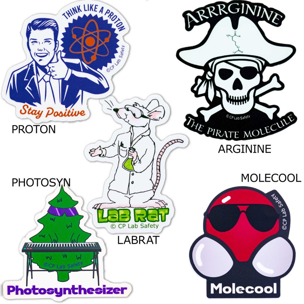 Funny Science Stickers 10-pack - Etsy