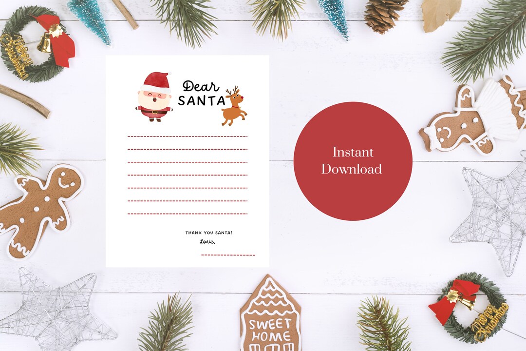 Dear Santa Letter Template | Christmas Letter to Santa | Christmas ...