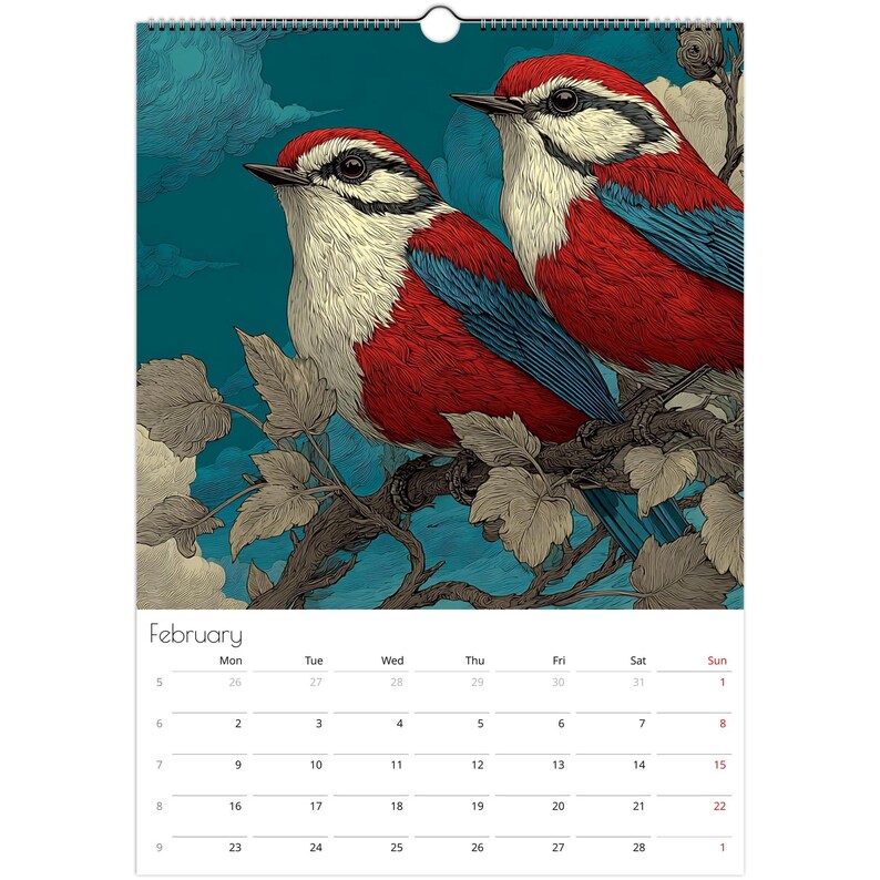 Calendar 2026 Birds Wildlife Calendar Nature Planner Gift for Bird and ...