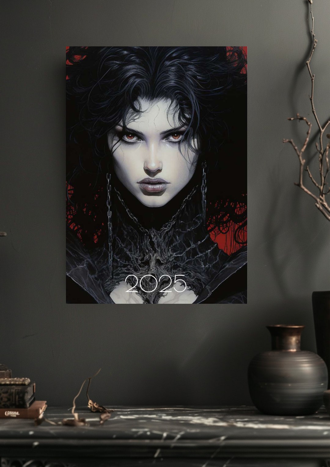 Calendar Vampire Planner Monthly Gothic Calendar Gift for Dark Fantasy ...