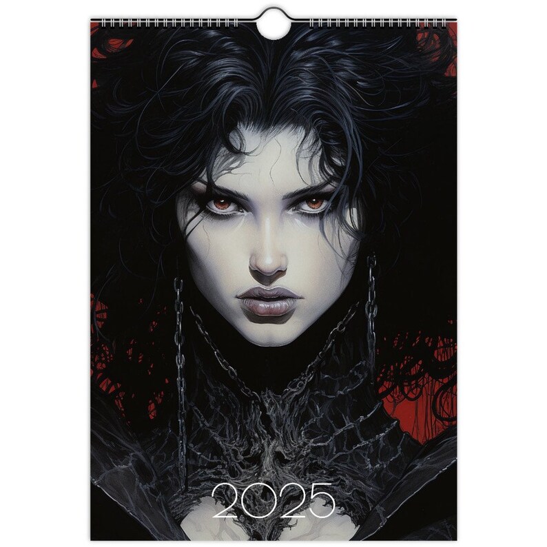 Calendar Vampire Planner Monthly Gothic Calendar Gift for Dark Fantasy ...