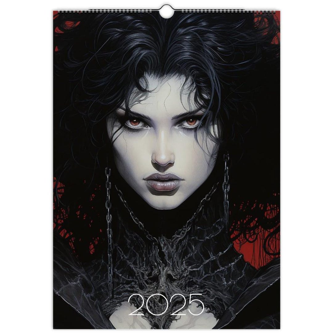 Calendar Vampire Planner Monthly Gothic Calendar Gift for Dark Fantasy ...
