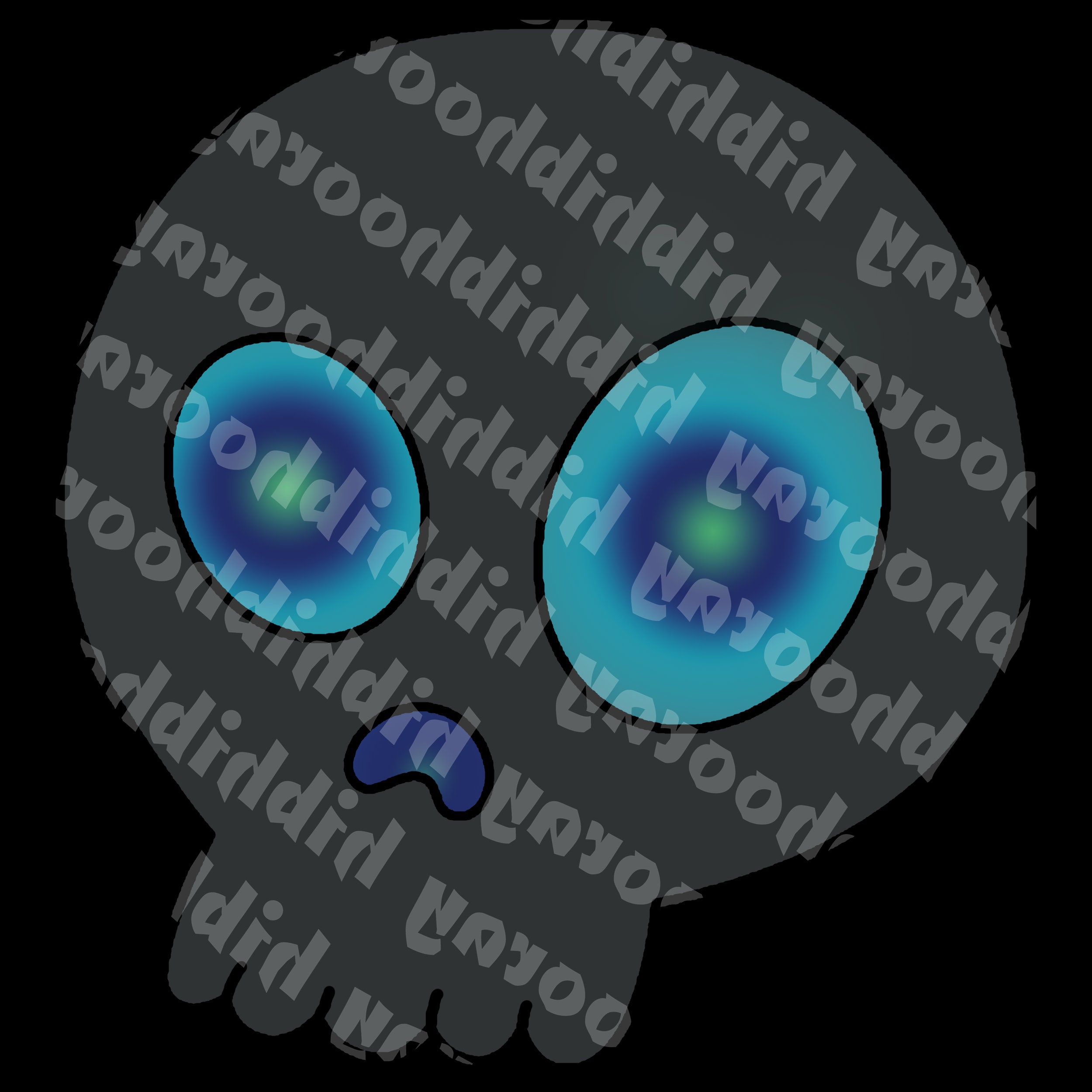 Holographic Water Resistant Cracked Ice Blue Eyed Crystal Skulls 2pack ...