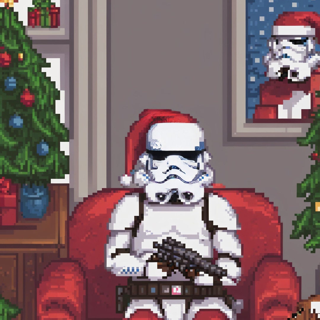 3x 8 Bit Storm Trooper Star Wars Digital Art for Post Card Print - Etsy