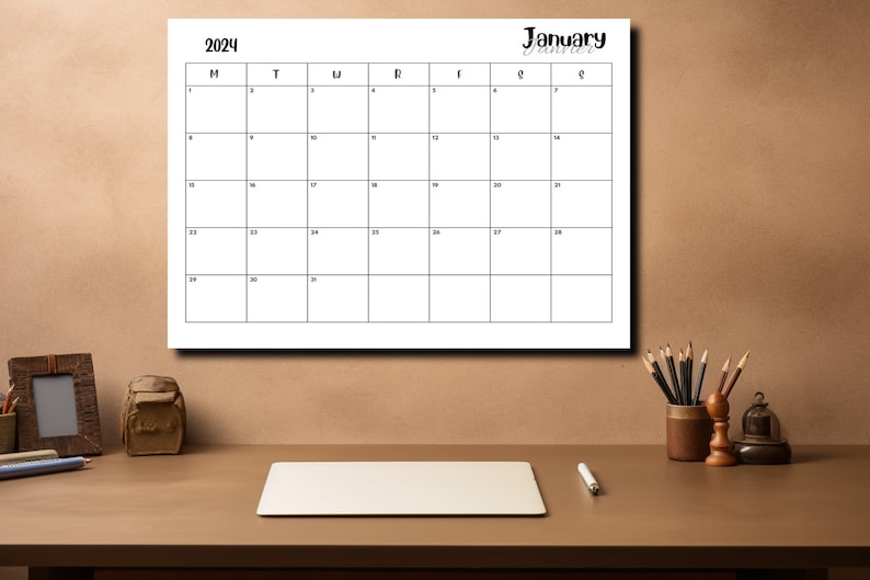 2023 and 2024 Printable Calendar | Monthly Planner 2023 2024 | A4 ...