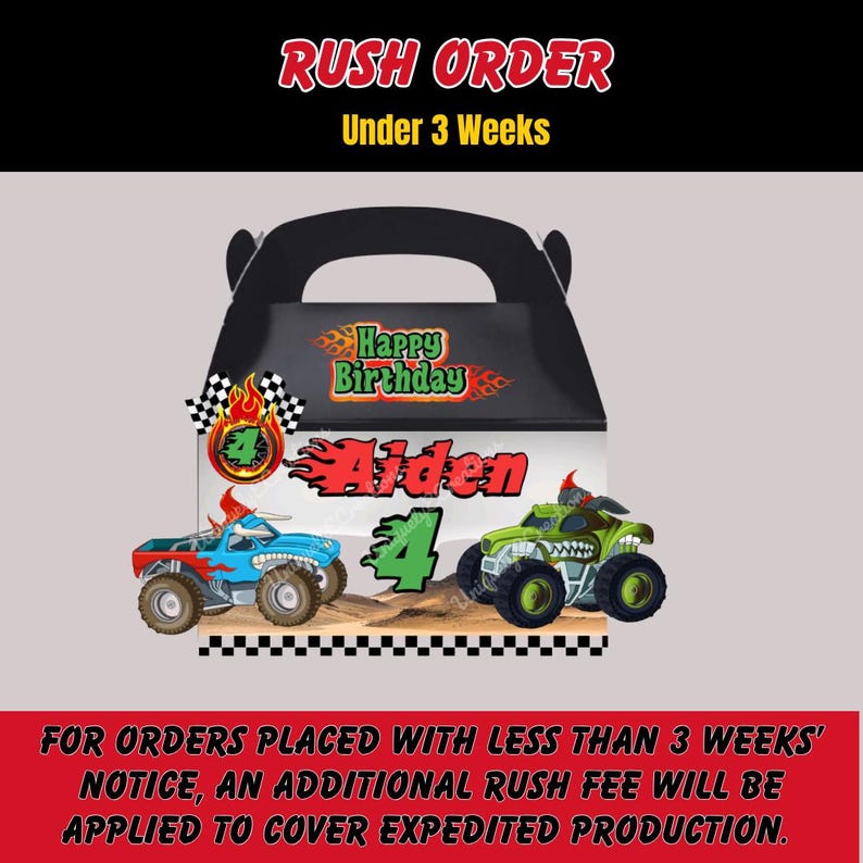 Monster Jam Gabble Boxes - Etsy
