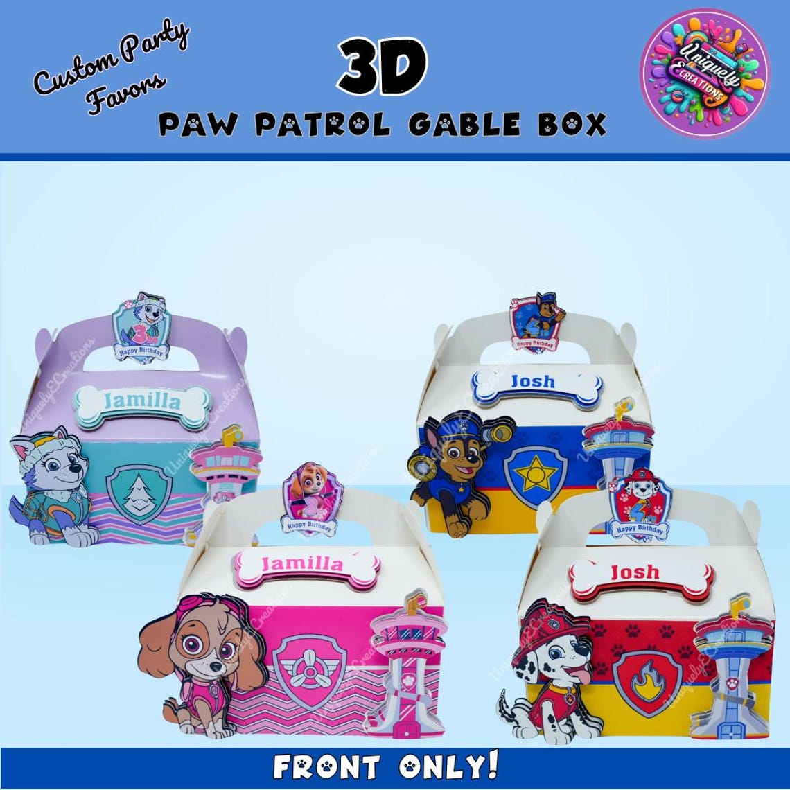 Paw Patrol Gable Box - Etsy