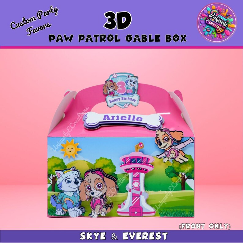 Paw Patrol Gable Box - Etsy
