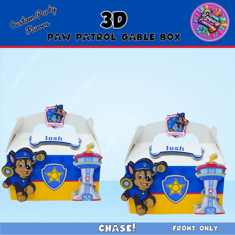 Paw Patrol Gable Box - Etsy