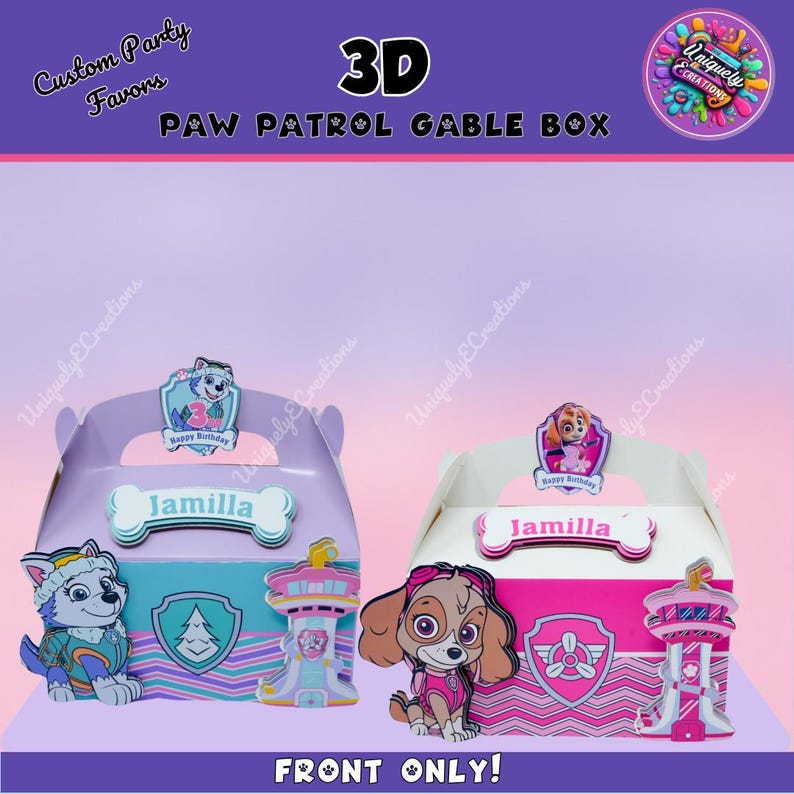 Paw Patrol Gable Box - Etsy