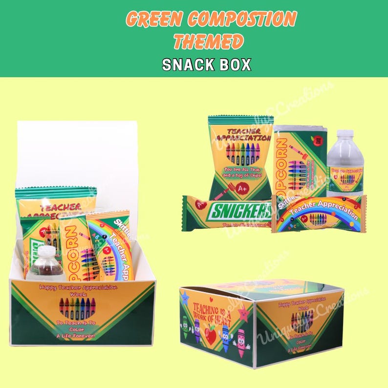 Crayola Crayon’s Teacher Snack Box - Etsy