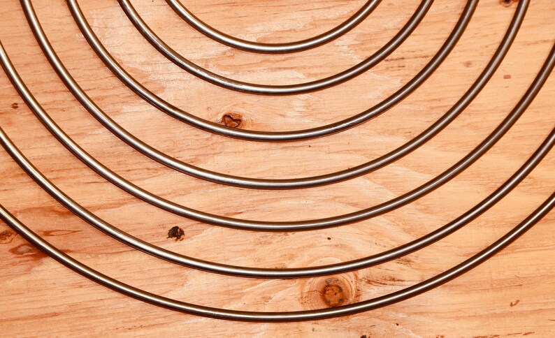 Metal/steel Craft Rings Hoops sold in Lots of 5 Rings for Macrame ...