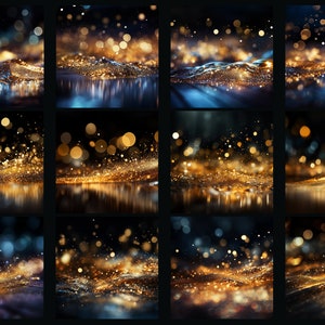 Glitter Digital Paper. Bokeh Effect Texture Backgrounds - Etsy