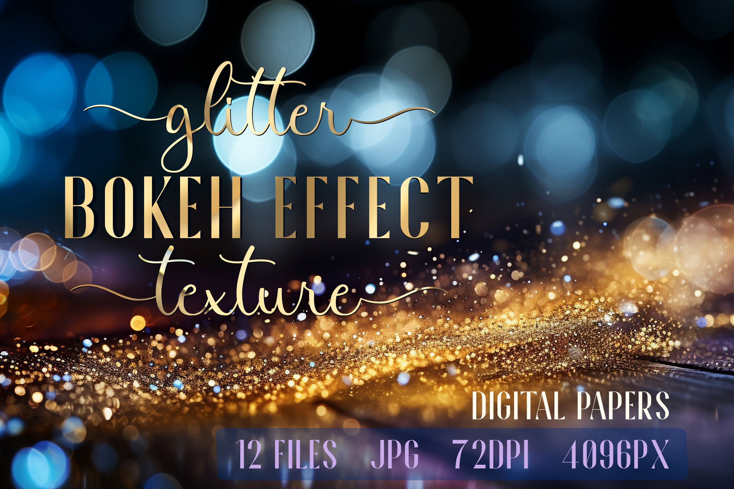 Glitter Digital Paper. Bokeh Effect Texture Backgrounds - Etsy