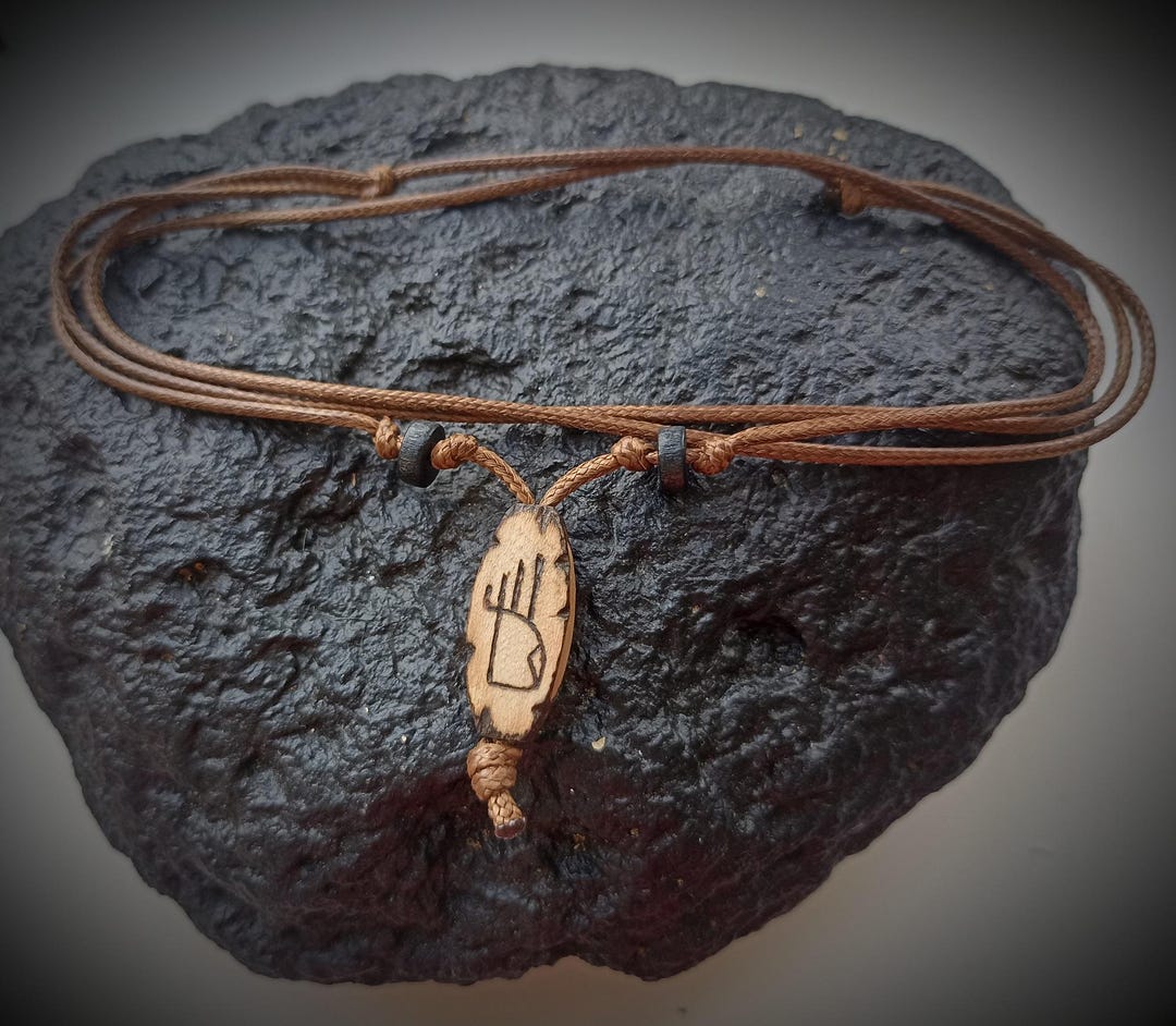 Wooden Talisman "fortune" Pendant Magic Necklace Helper Luck Happiness ...