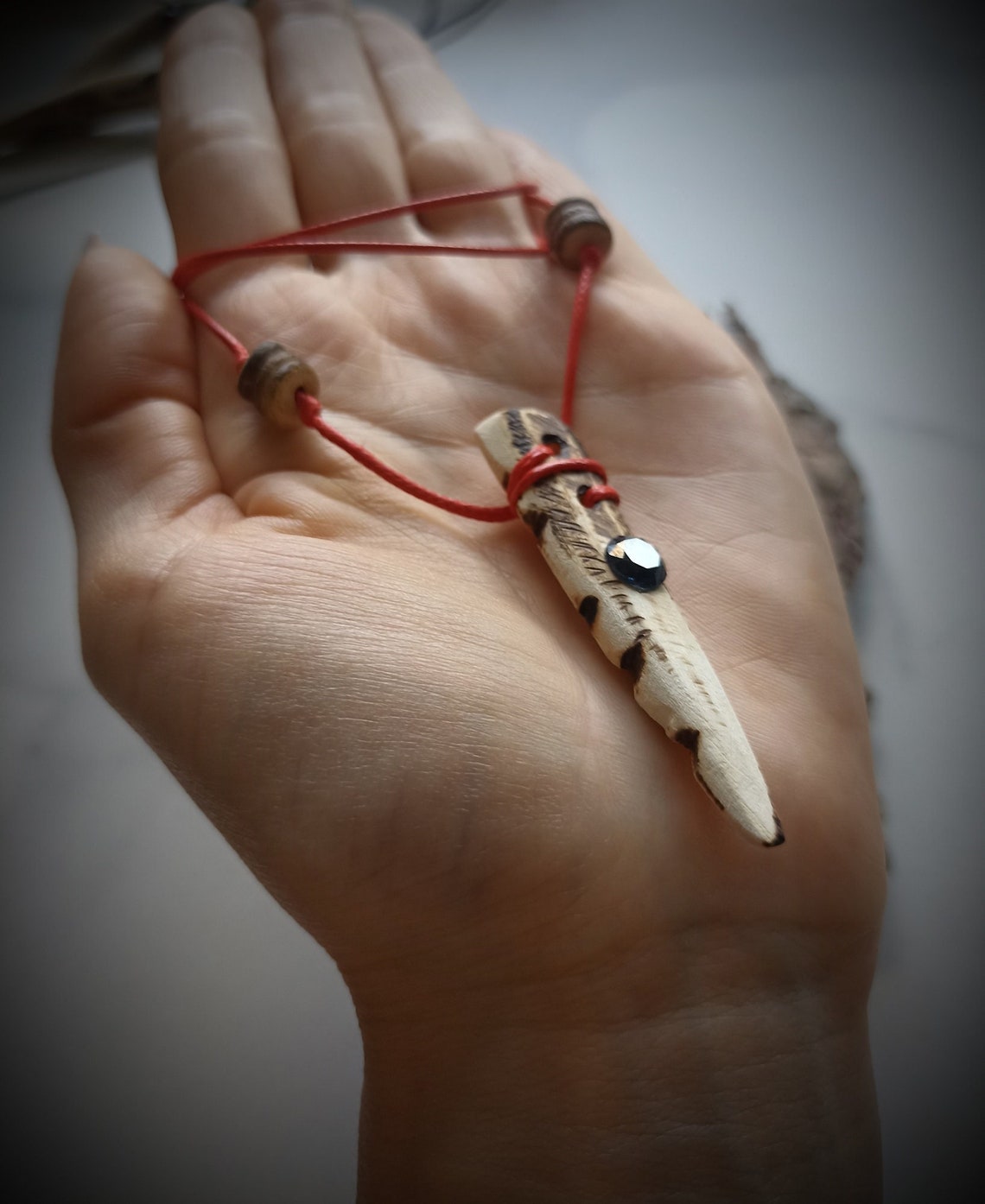 Talisman-pendant Attracting Love Energy Wooden Amulet Crystal Zircon ...