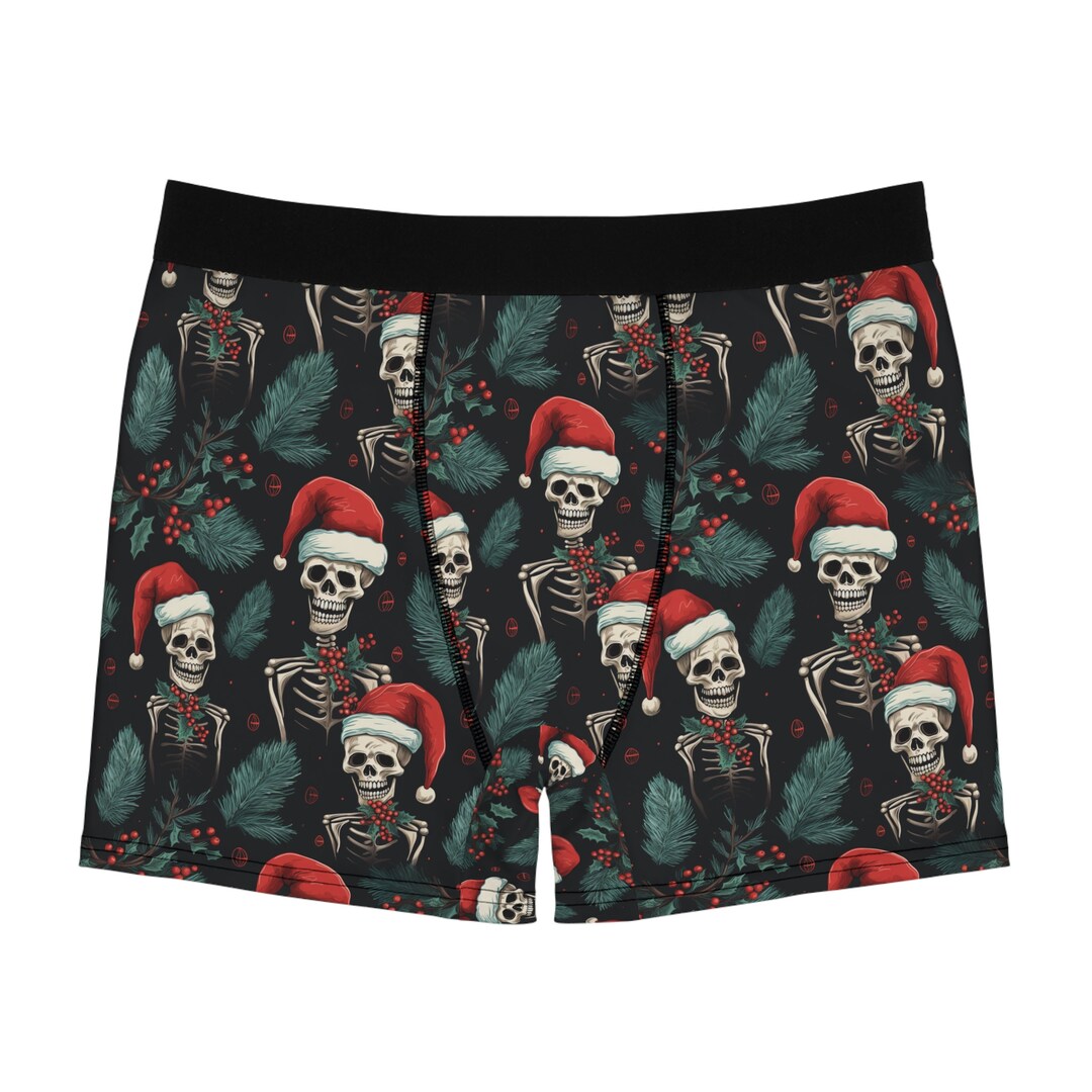Christmas Skeleton Men's Boxer Briefs - Etsy