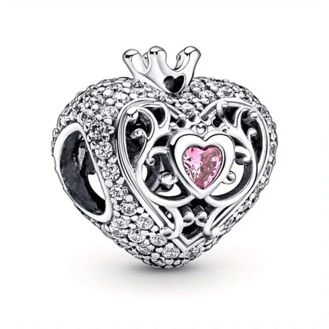 Majestic Heart Tiara Charm, Immortal Bracelet Charm, Heart Charm for ...