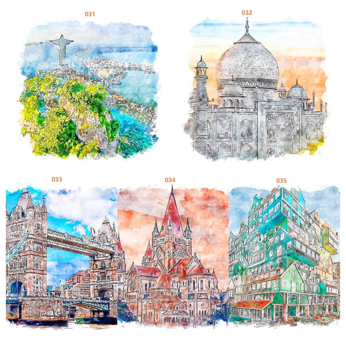 3. Artscape Modern Cities and Iconic Landmarks Travel Wall Art UV Print ...