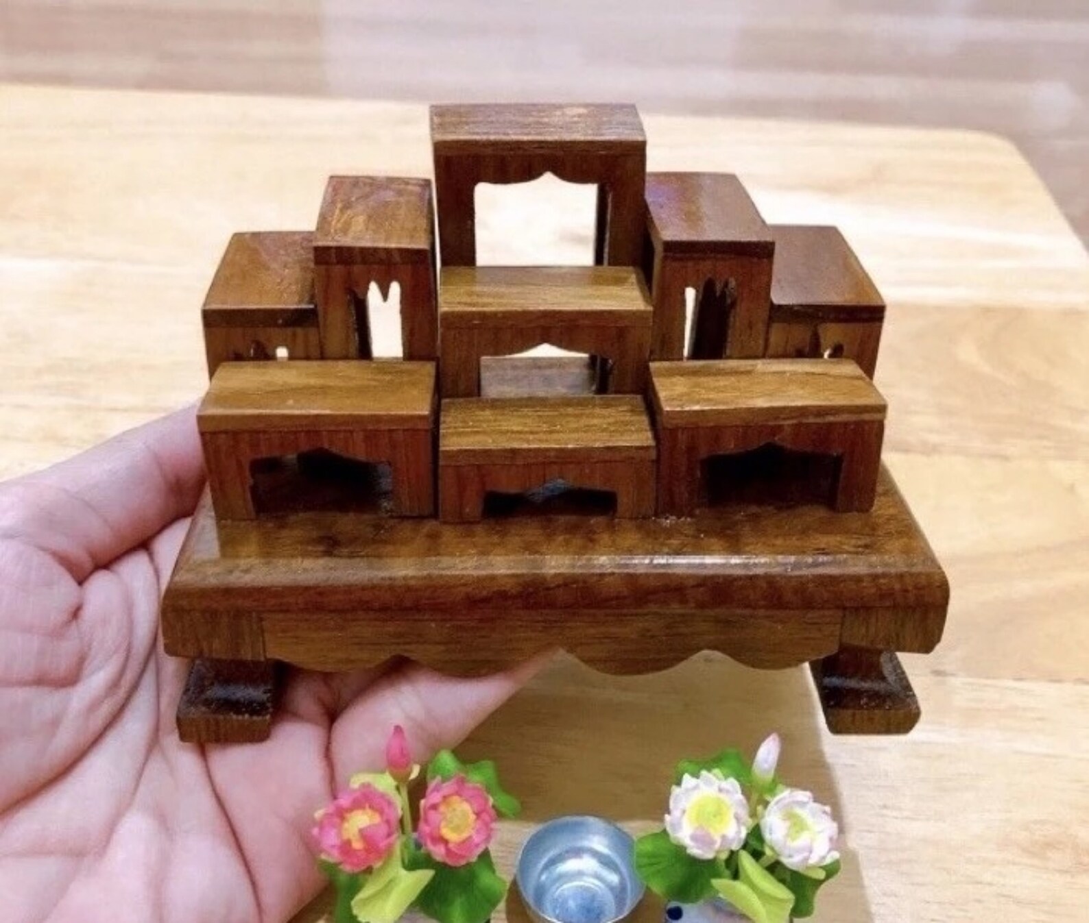 Wooden Mini Altar Table for Buddha Amulet Small Beauty - Etsy