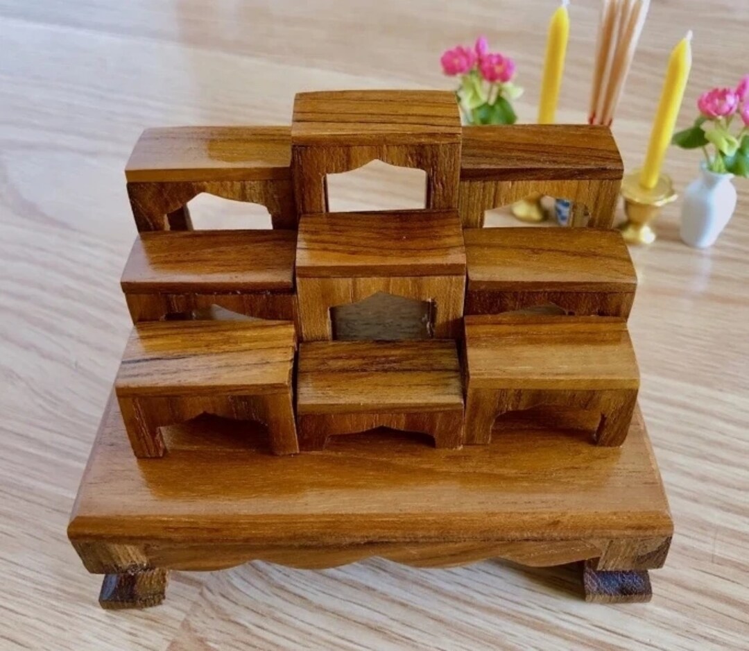 Wooden Mini Altar Table for Buddha Amulet Small Beauty - Etsy