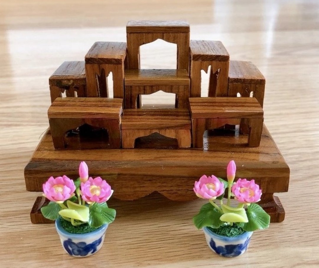 Wooden Mini Altar Table for Buddha Amulet Small Beauty - Etsy