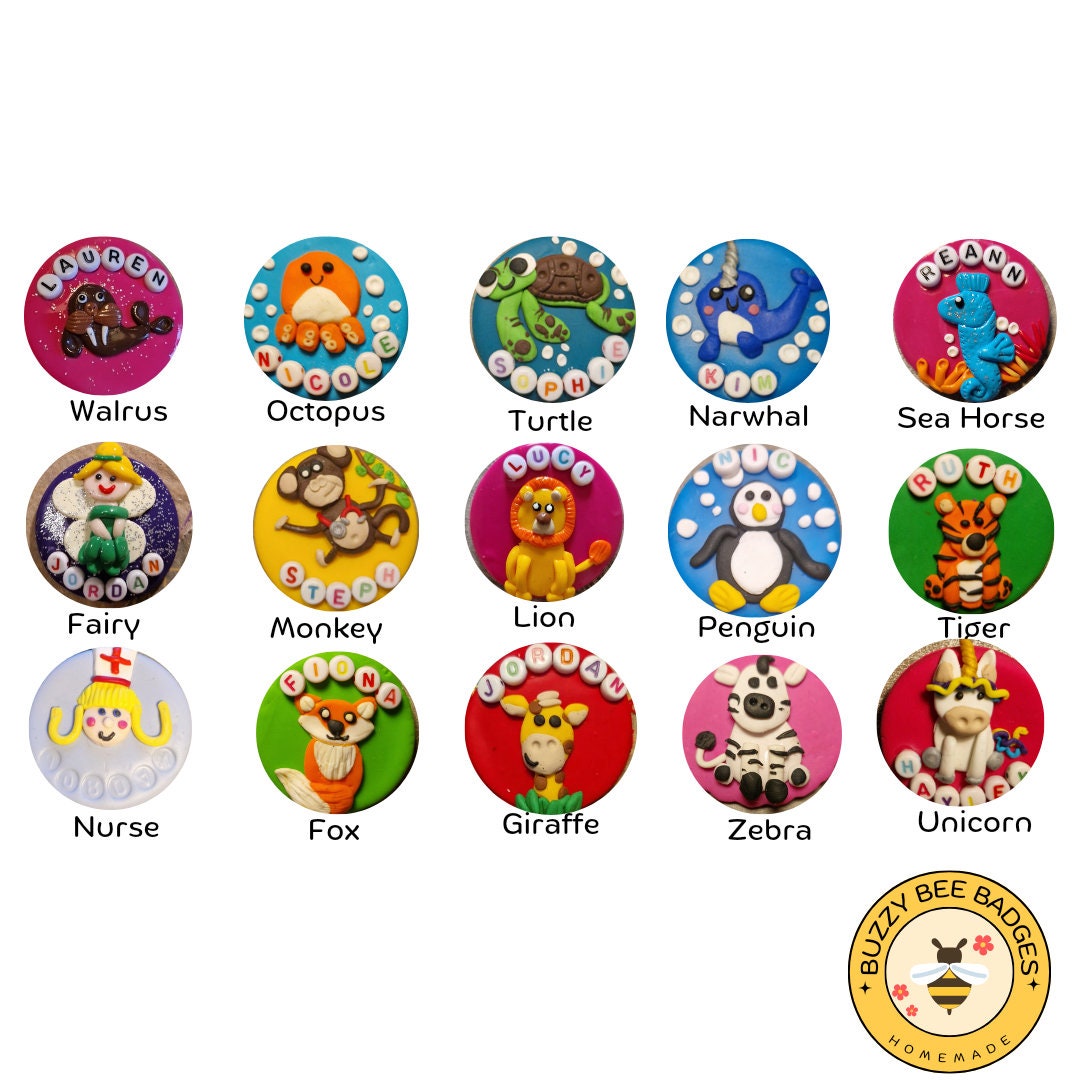 Handmade Personalised Name Badge - Etsy UK