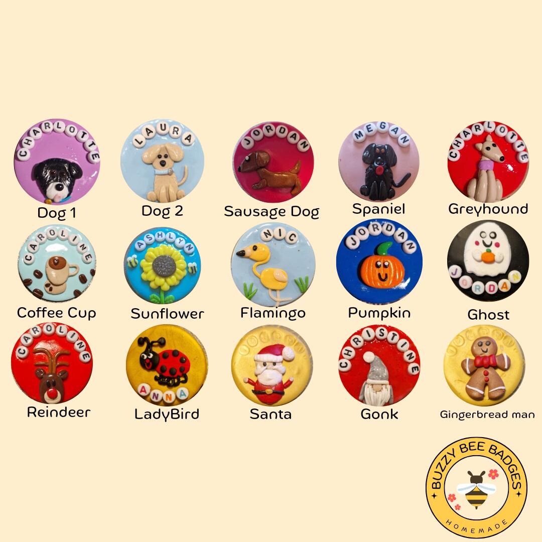 Handmade Personalised Name Badge - Etsy UK