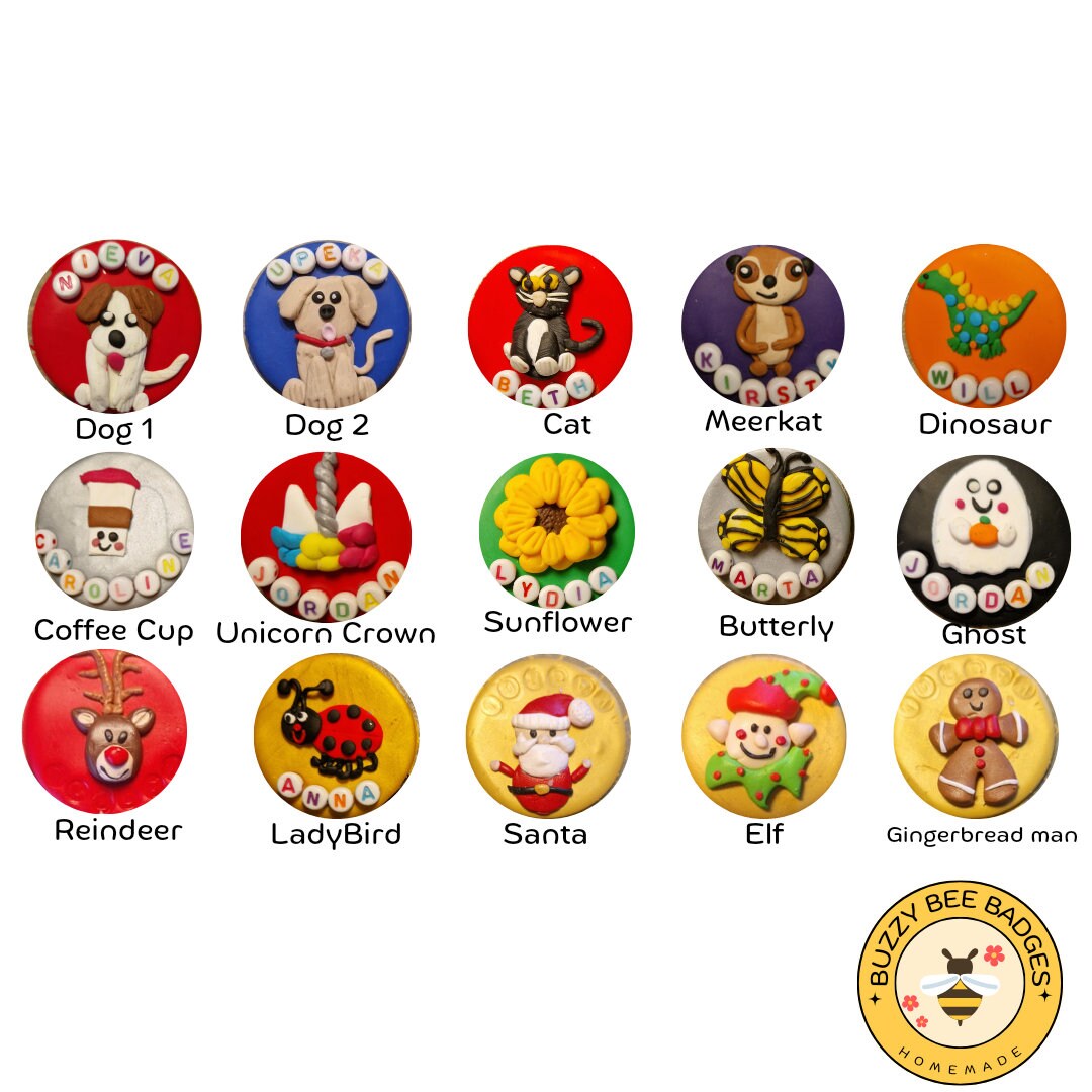 Handmade Personalised Name Badge - Etsy UK