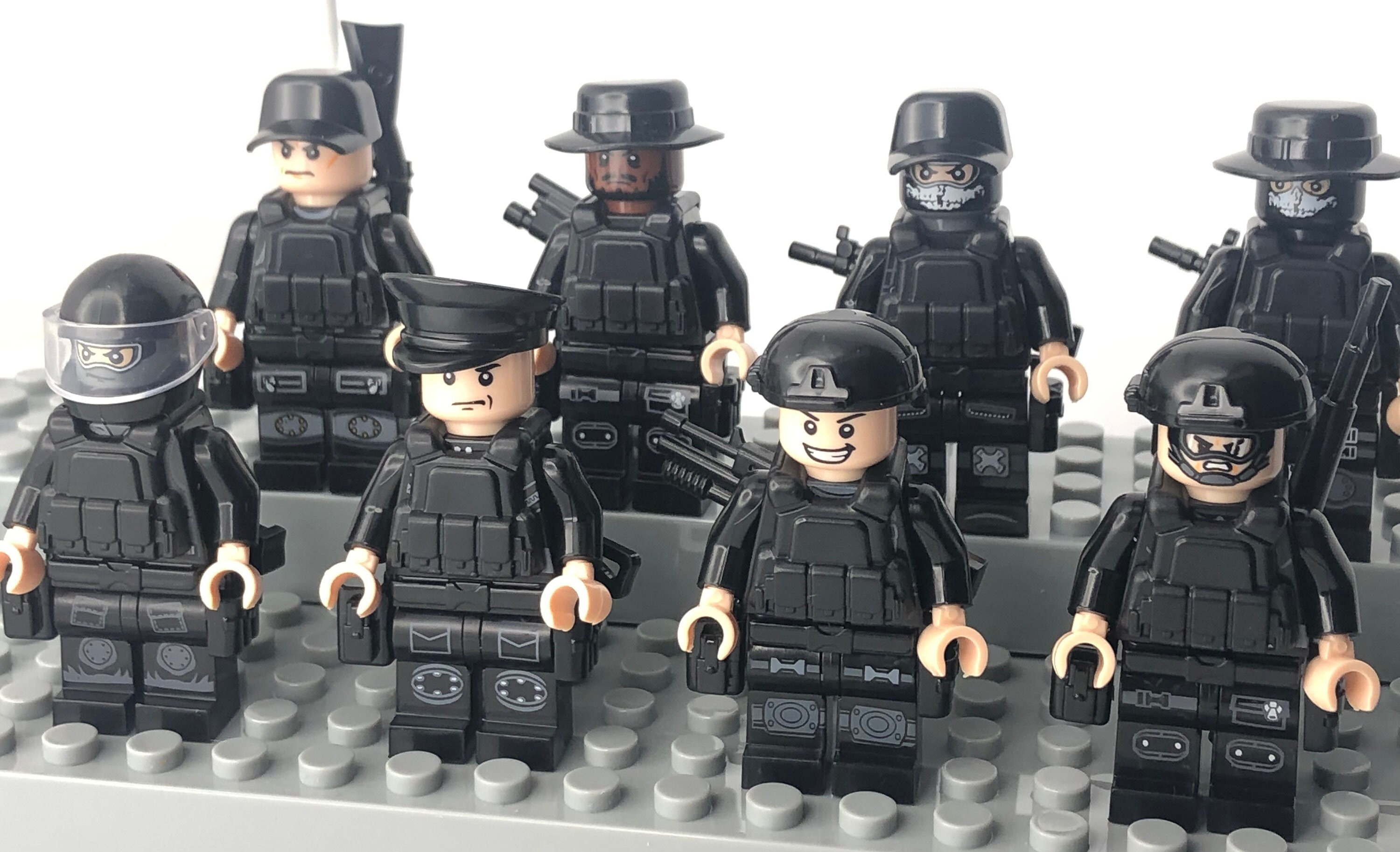 Swat Minifigure Pack Minifigure Lot Police Forces Swat Minifigures - Etsy