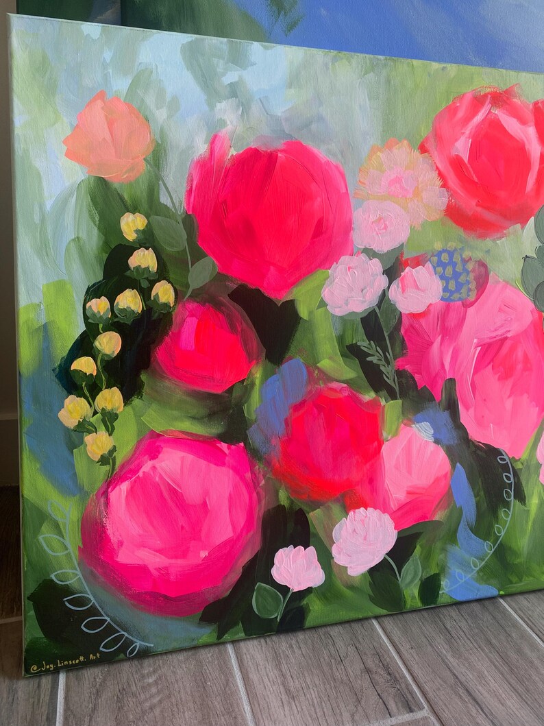 Original Painting “COTTAGE GARDEN” by Joy Linscott Handpainted on ...