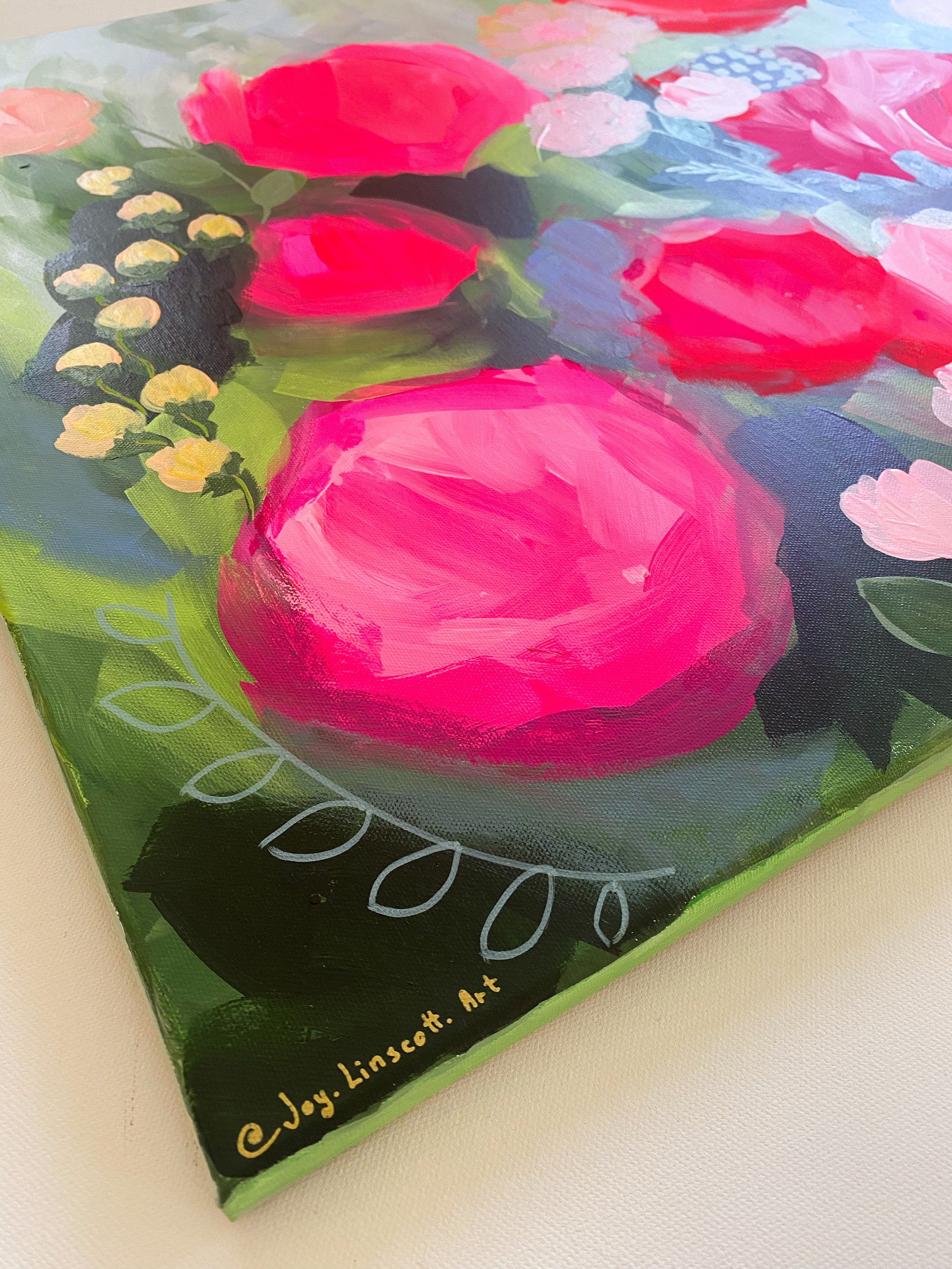 Original Painting “COTTAGE GARDEN” by Joy Linscott Handpainted on ...