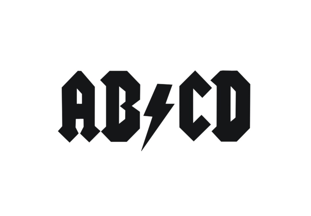 ABCD (in ACDC Style) - Vinyl Decal - Etsy