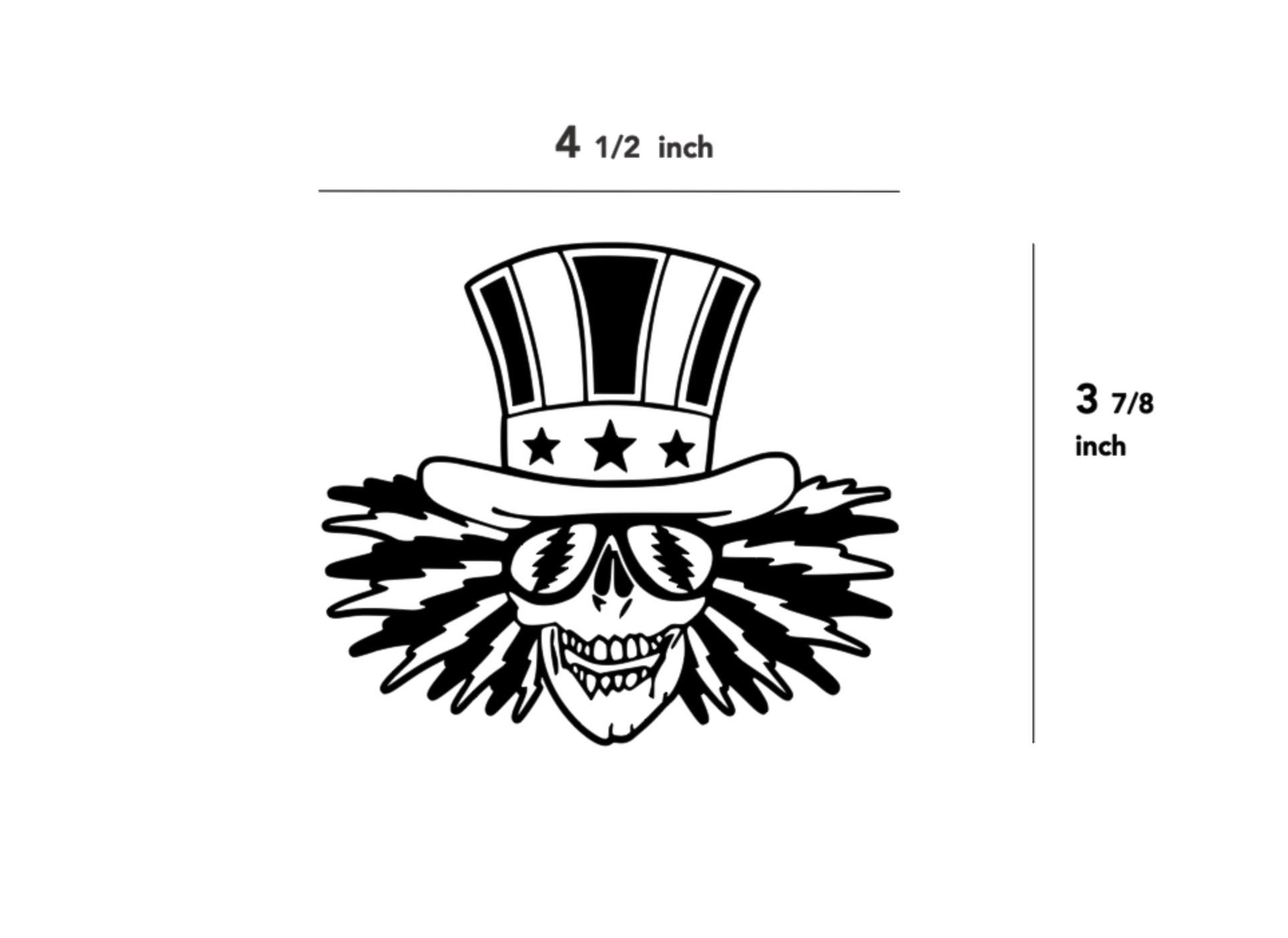 Deadhead Uncle Sam - Vinyl Decal - Etsy