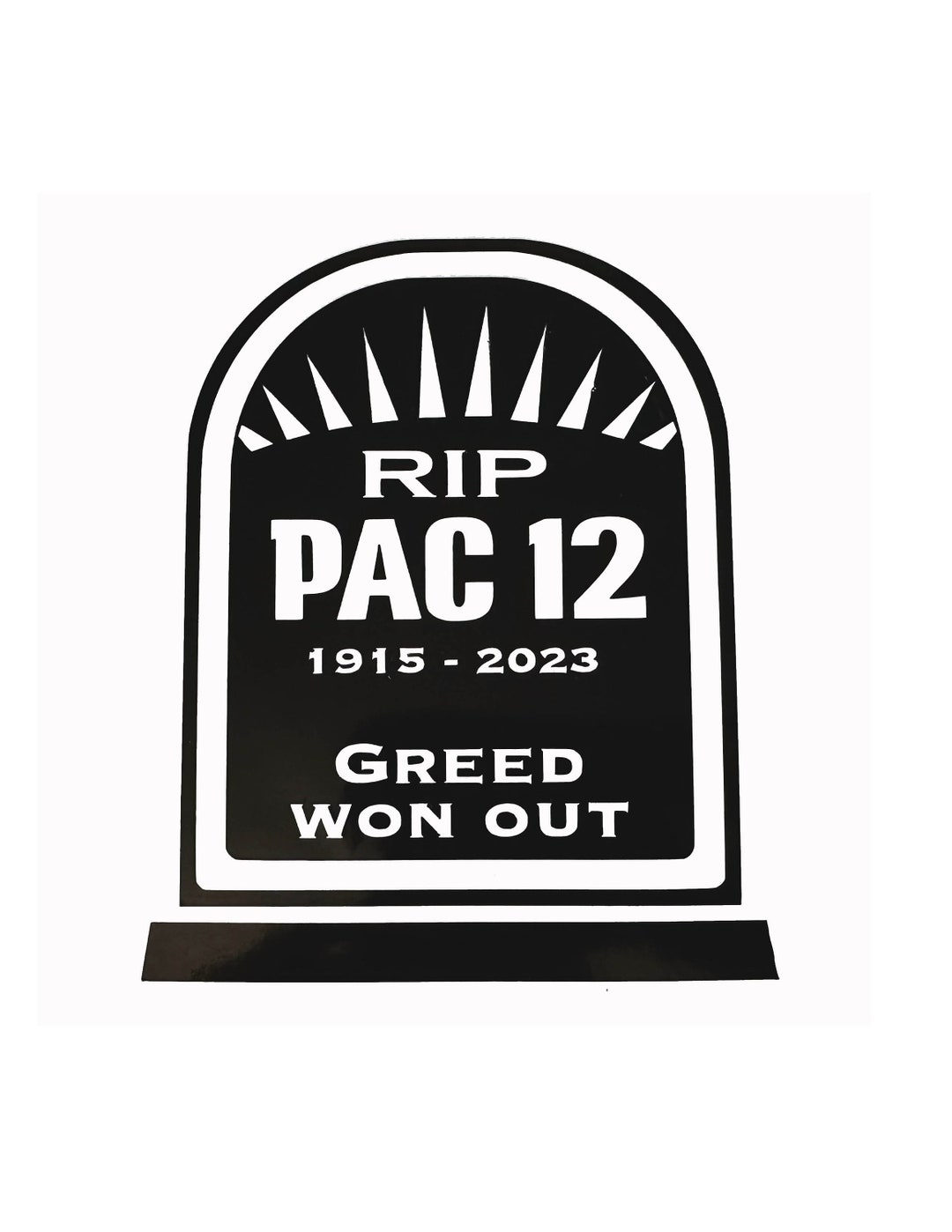 RIP Pac 12 - Vinyl Decal - Etsy