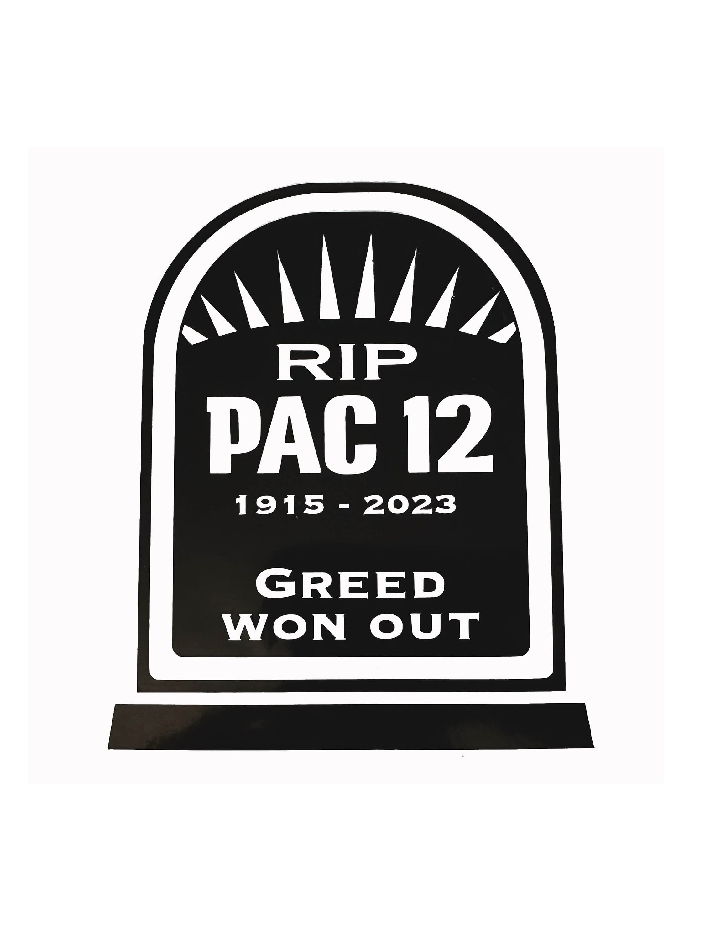 RIP Pac 12 - Vinyl Decal - Etsy