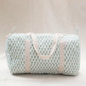 Large Quilted Handmade Duffle Weekender Bag Holiday Gift for Woman ...